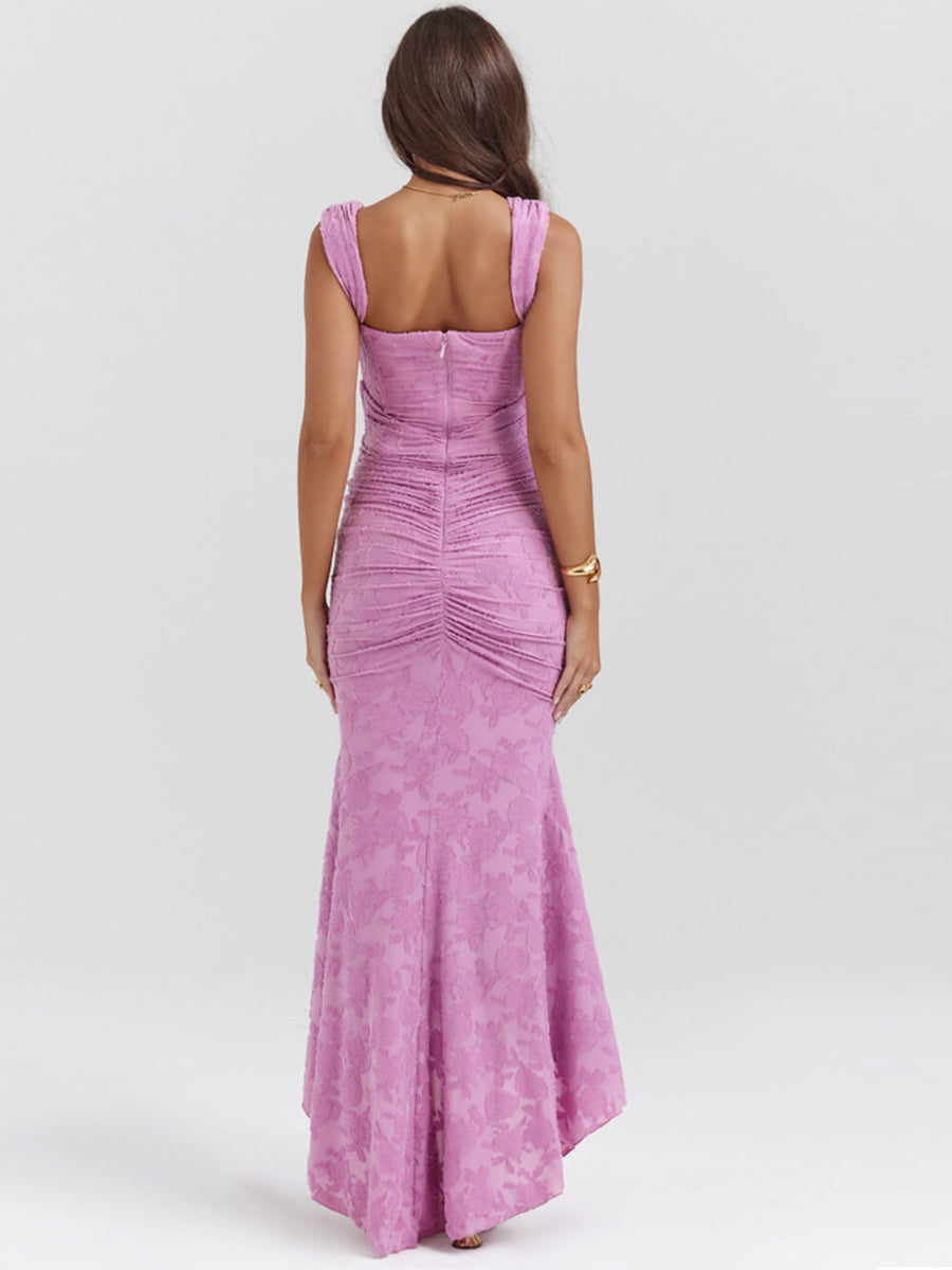 Abstract Spot Cut-Out Tiered Maxi Dress – Boiilife