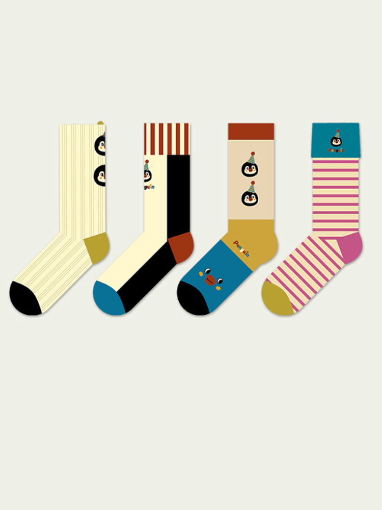 Cartoon Penguin Striped Socks – Boiilife